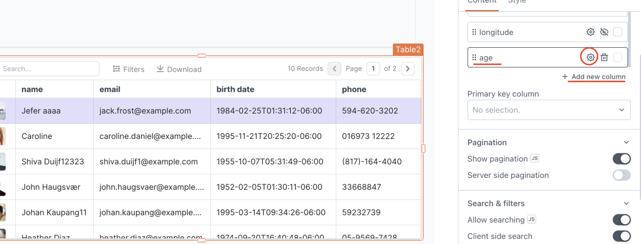 Use Custom Logic In Appsmith Table Cells Calculate Age Appsmith